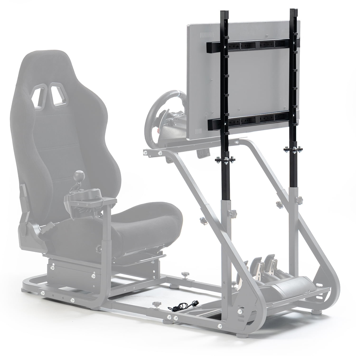 Marada Adjustable Height Dual Monitor Electronic Stand with Accessories ...