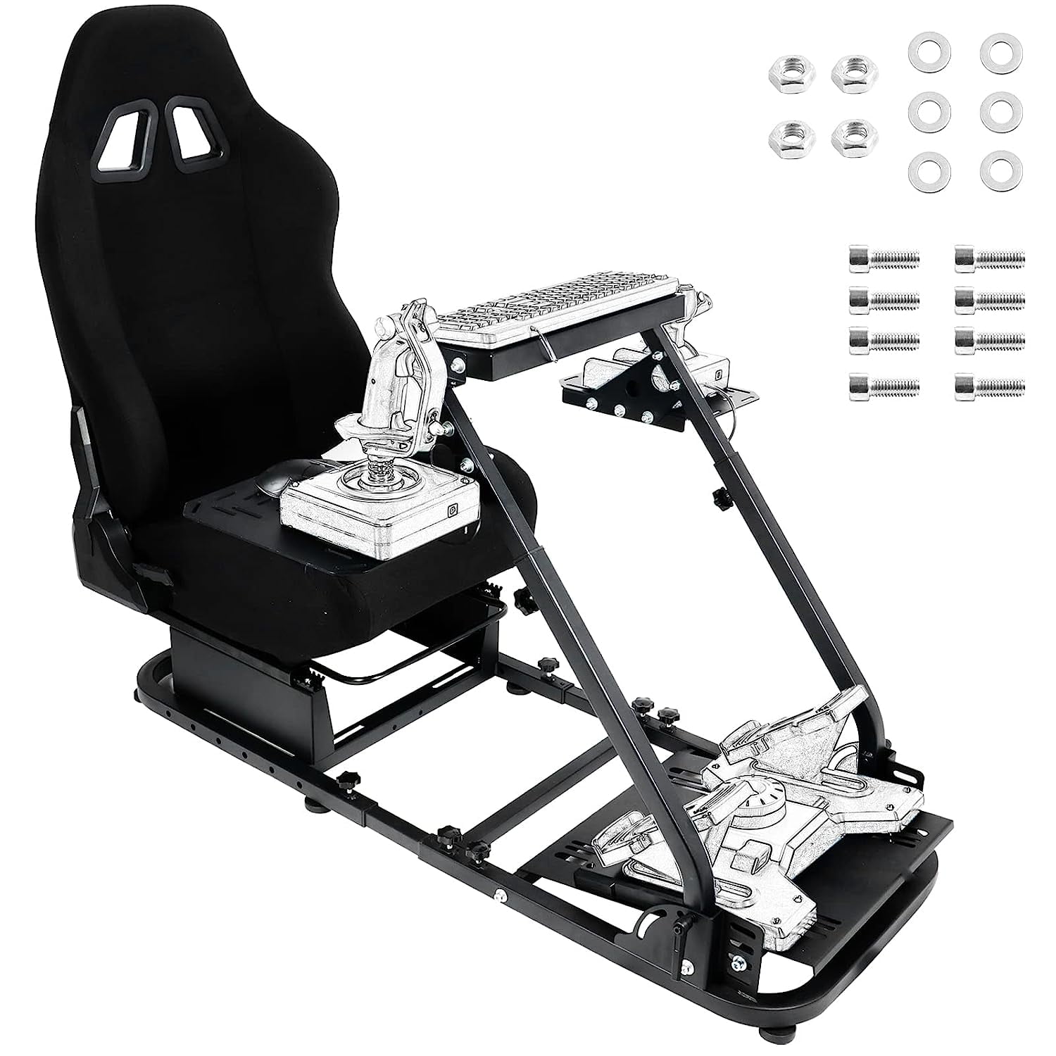 Marada Flight Racing Simulator Cockpit with Game Seat Foldable Fit ...