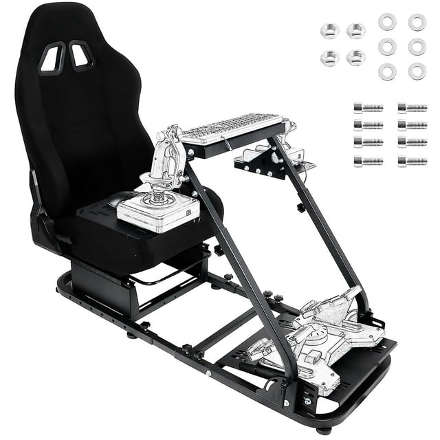 Marada Flight Racing Simulator Cockpit with Game Seat Foldable Fit ...