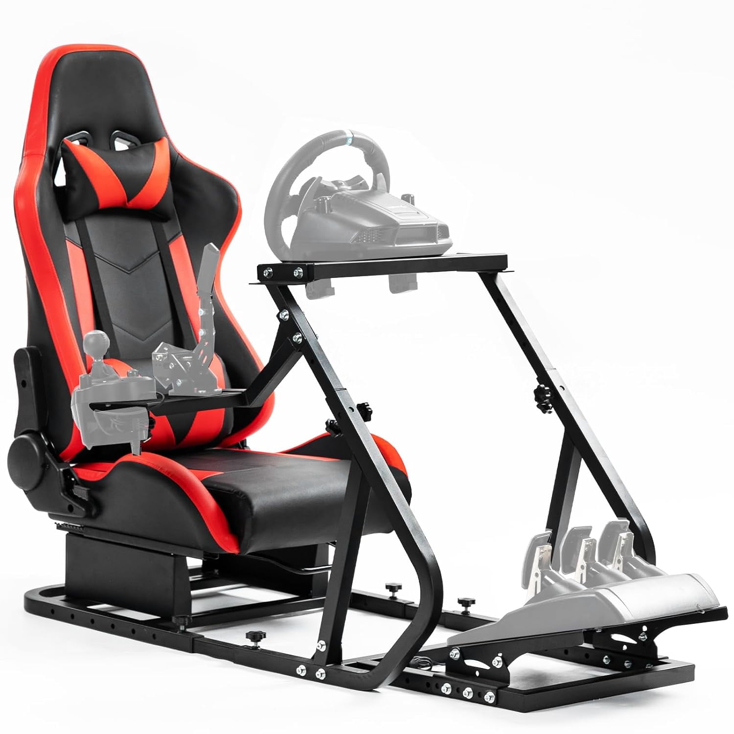 Marada G923 Racing Simulator Cockpit with Red Seat Fit for Thrustmaster ...