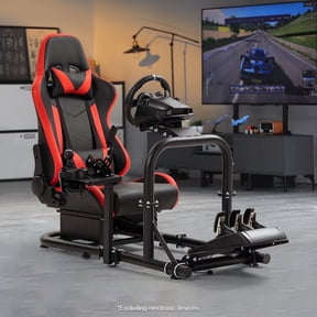 Supllueer Stable Racing Simulator Cockpit with Gaming Seat for PC, Xbox ...