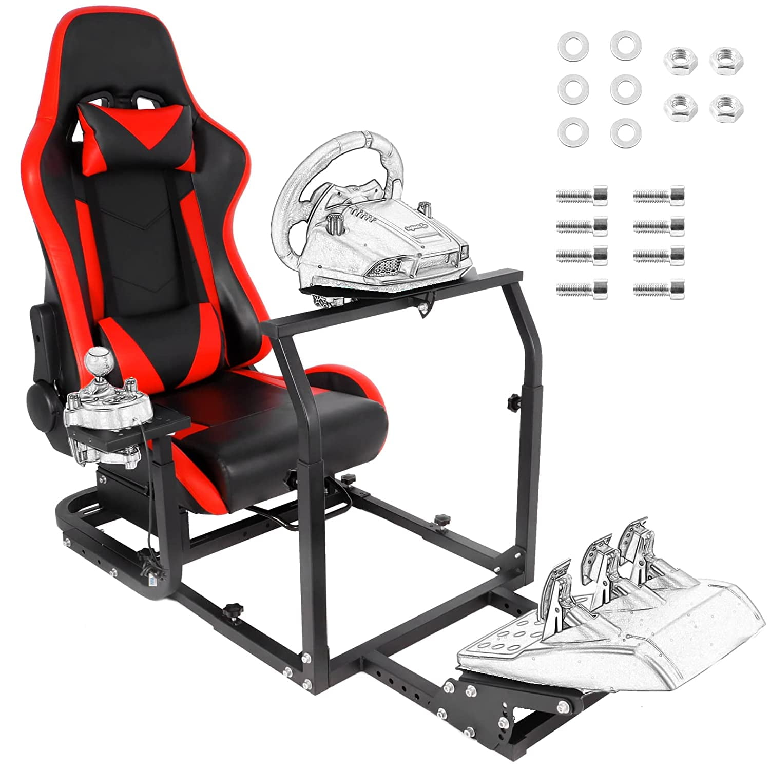Marada Adjustable Racing Sim Cockpit Stand with Gaming Seat, Fit for ...