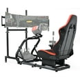 Marada Racing Simulator Cockpit with Bluetooth Speakers Seat & Triple ...