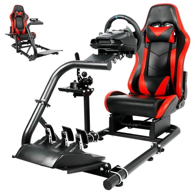 Marada Racing Simulator Cockpit with Game Seat Adjustable Fit for ...