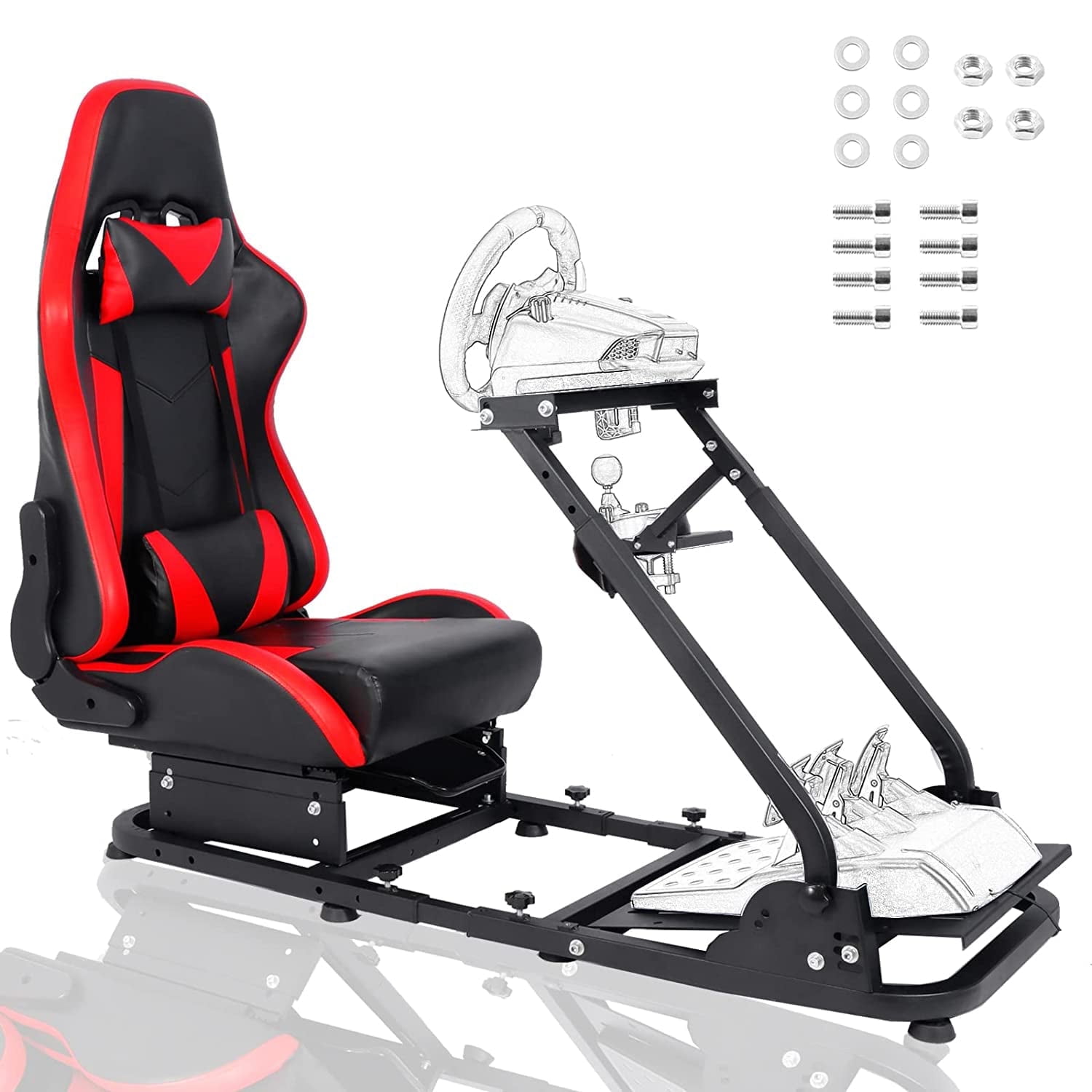 Marada Racing Simulator Cockpit with Game Seat, Steering, Shifter ...