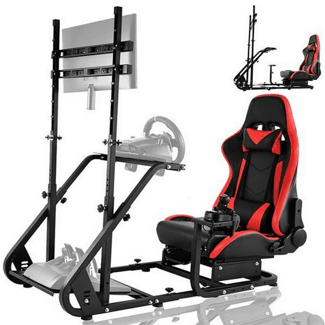 Marada Racing Simulator Cockpit with Monitor Stand, Gaming Chair Fit ...