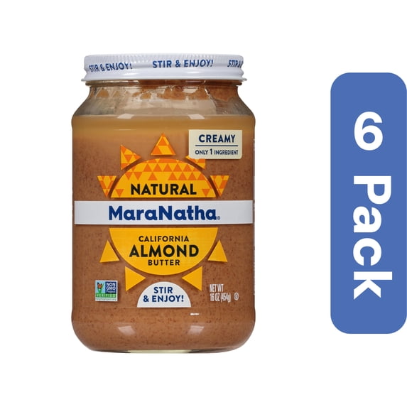 Maranatha No-Stir Creamy Almond Butter 16 oz (Pack Of 6) - Walmart.com