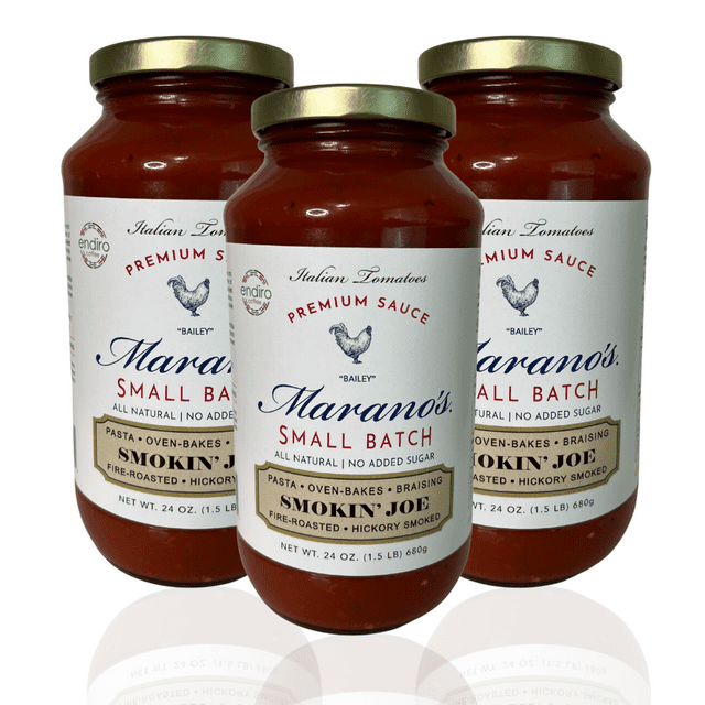 Marano's Small Batch Premium Pasta Sauce, Smokin' Joe, 24 oz. (Pack of ...