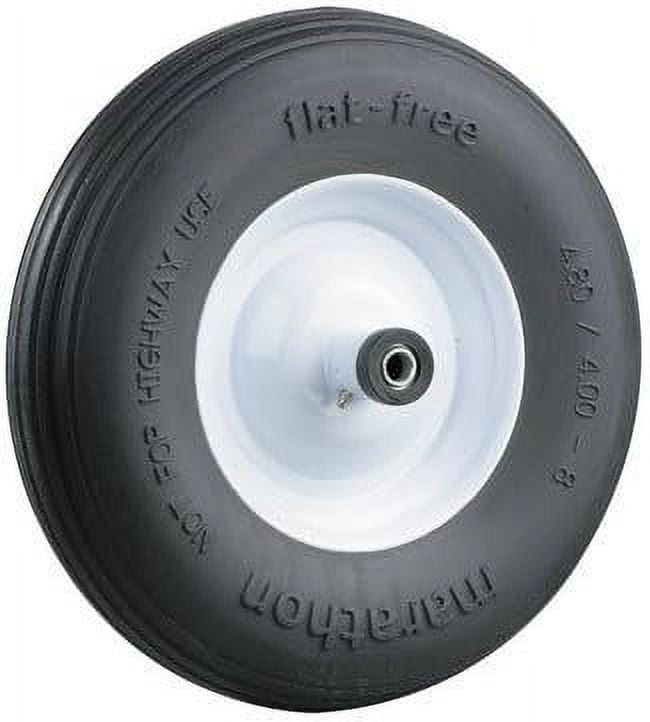 Marathon 00001 16" Ribbed Flat Free Wheelbarrow Tire - Walmart.com