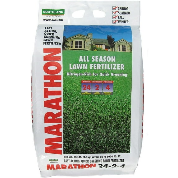 Marathon 24-2-4 All Season Fertilizer Bag, 18 lb - Walmart.com