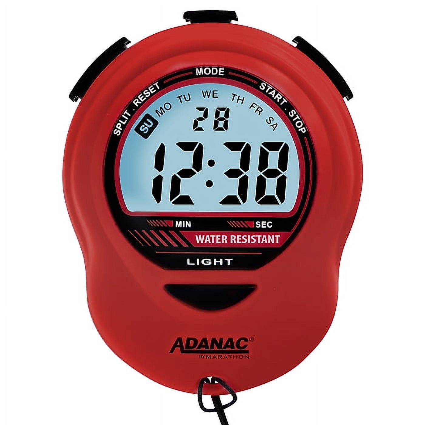 Marathon ST083013RD Adanac Digital Glow Stopwatch Timer with Extra ...