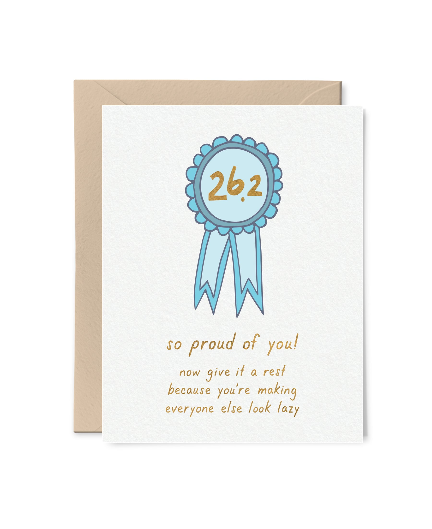 Marathon Congrats Card – "So Proud of You!" with 26.2 Award Ribbon ...