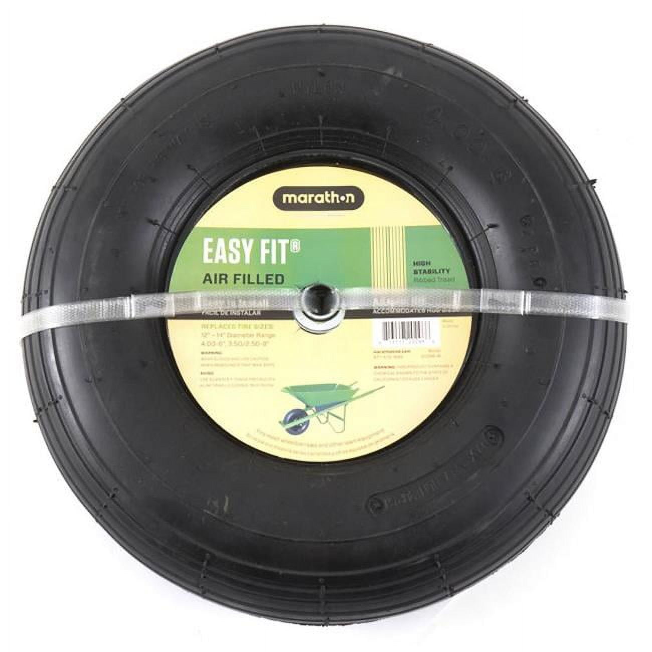 Marathon Easy Fit 13" Replacement Wheelbarrow Wheel with Adapter Kit ...