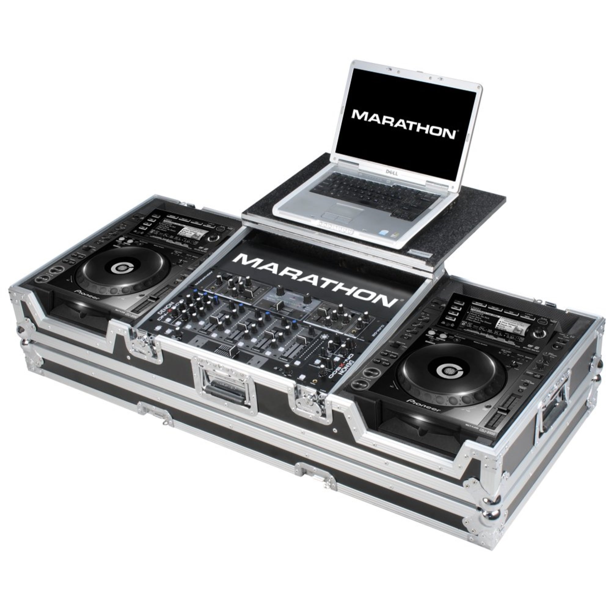 Coffin holds 2 x LARGE FORMAT CD Players: Pioneer CDJ-2000 + 12 MIXER ...