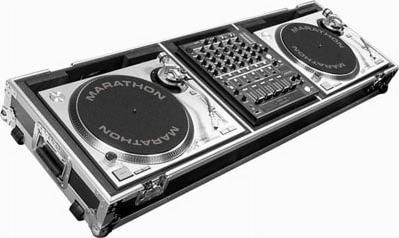 Marathon MA-DJ12W Flight Road Case Holds Two Turntables In Battle Style ...