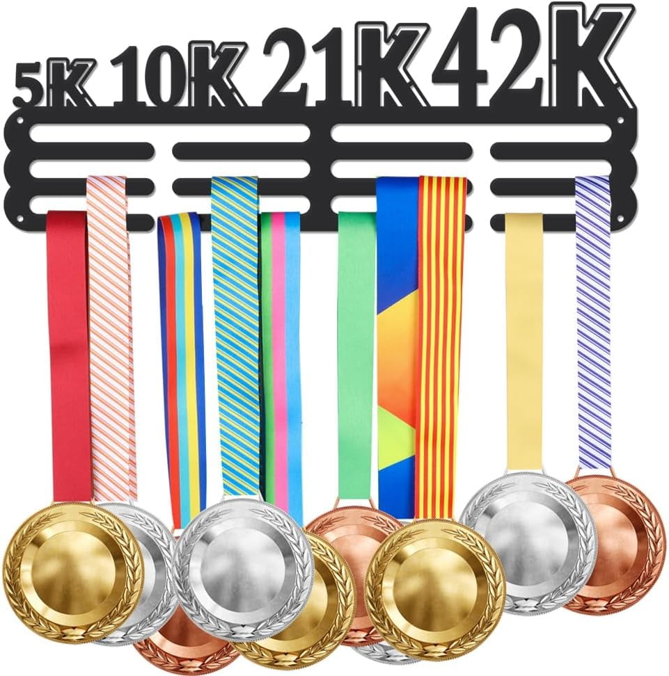 Marathon Medal Hanger Holder Display Running 5K 10K 21K 42K Sports Medals Display Rack for 60 ...