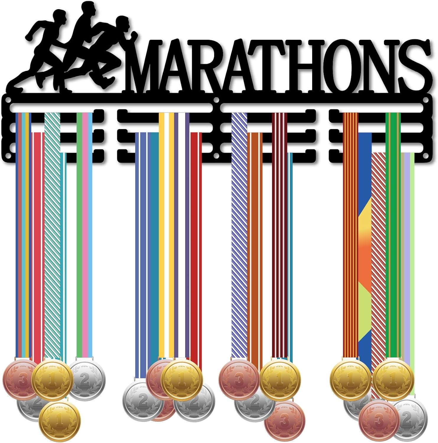 Marathon Medal Holder Running Medal Hanger Sports Awards Lanyard Ribbon ...