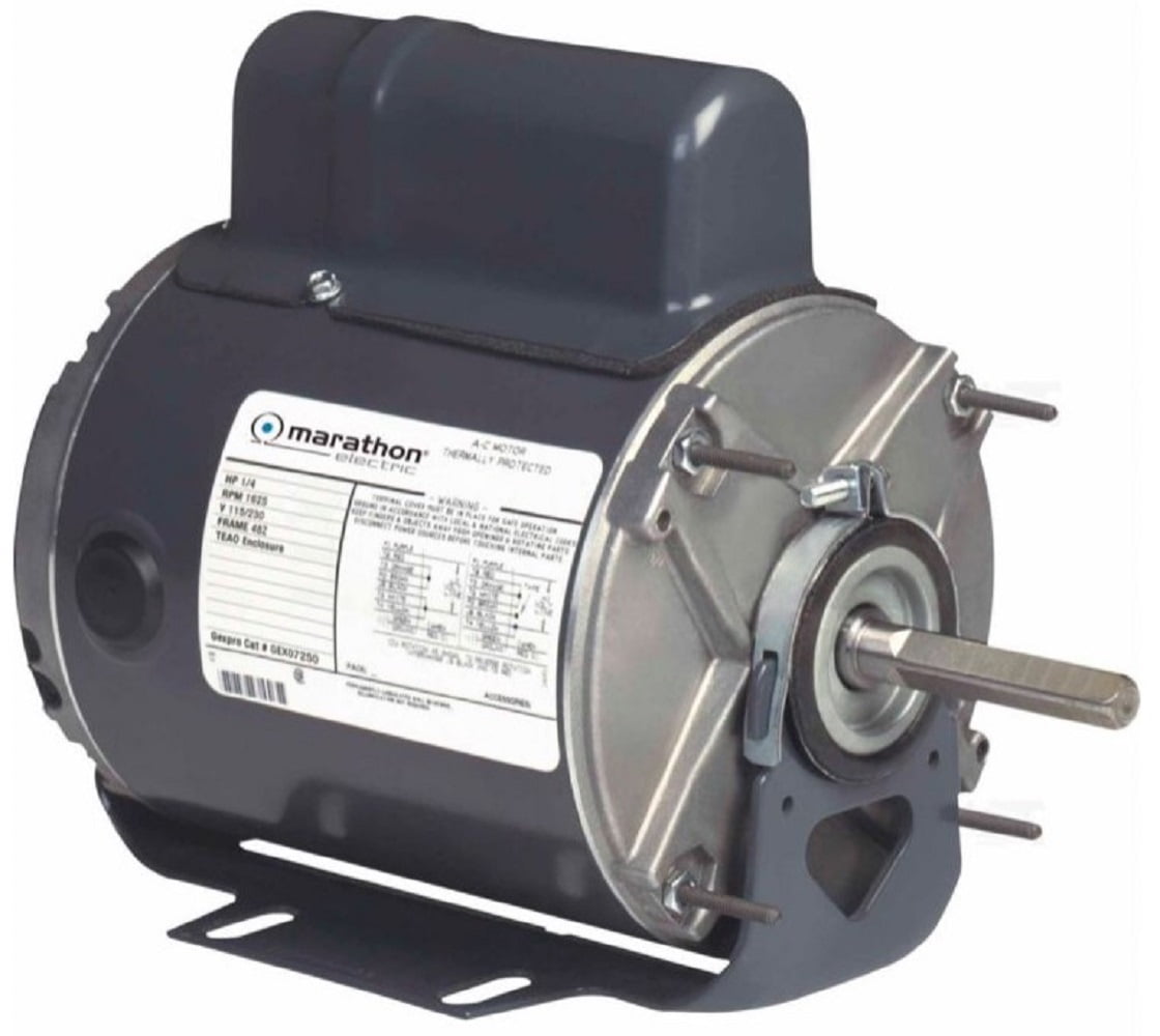 Marathon Motors GEX07250 Electric Fan Motor 1/4 HP 60 Hz 115V/230V ...