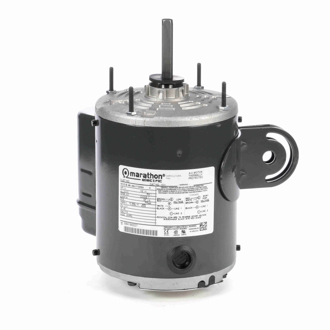 Marathon Motors MX920 X920 Pedestal Fan Single Phase PSC 1/4 HP ...