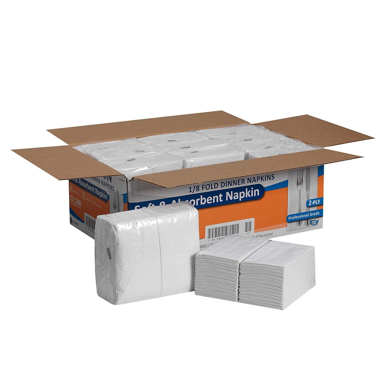 Marathon Professional Grade 2-Ply Napkins 17x15 Inches, 1200 per Pack ...