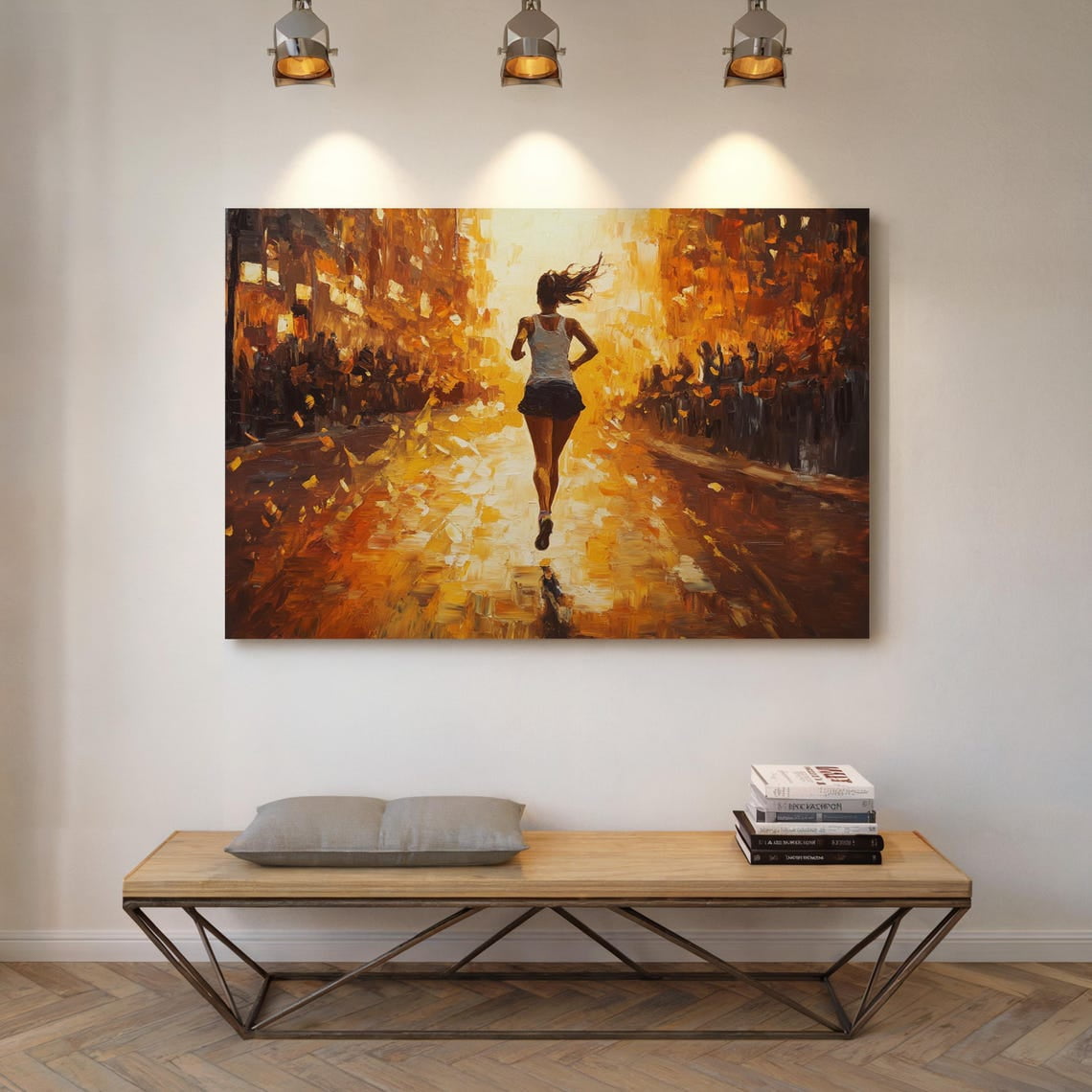 Marathon Runner, Inspirational Running Print, Abstract Sports Painting ...