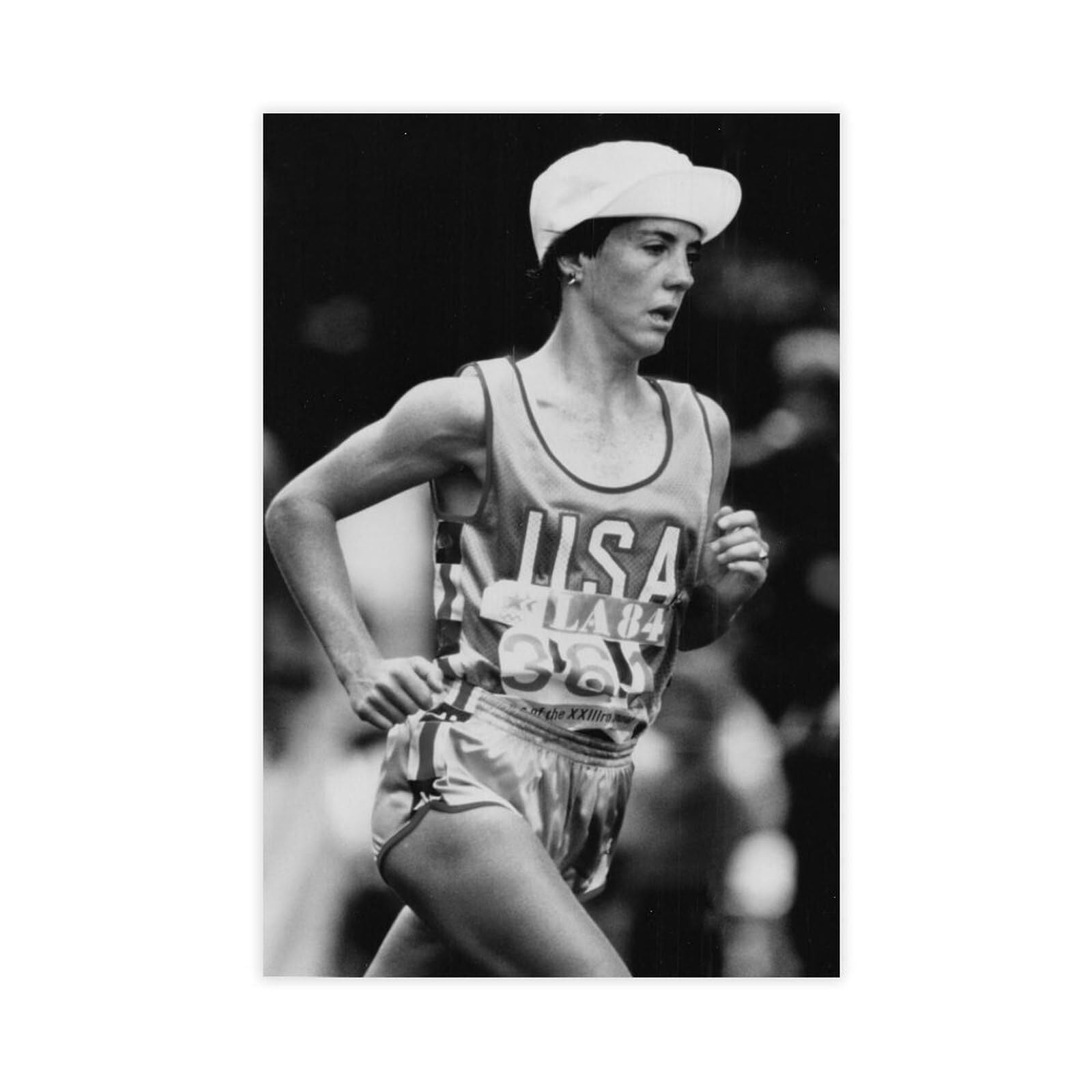 Marathon Runner Joan Benoit Retro Poster Posters Office Bedroom Room ...