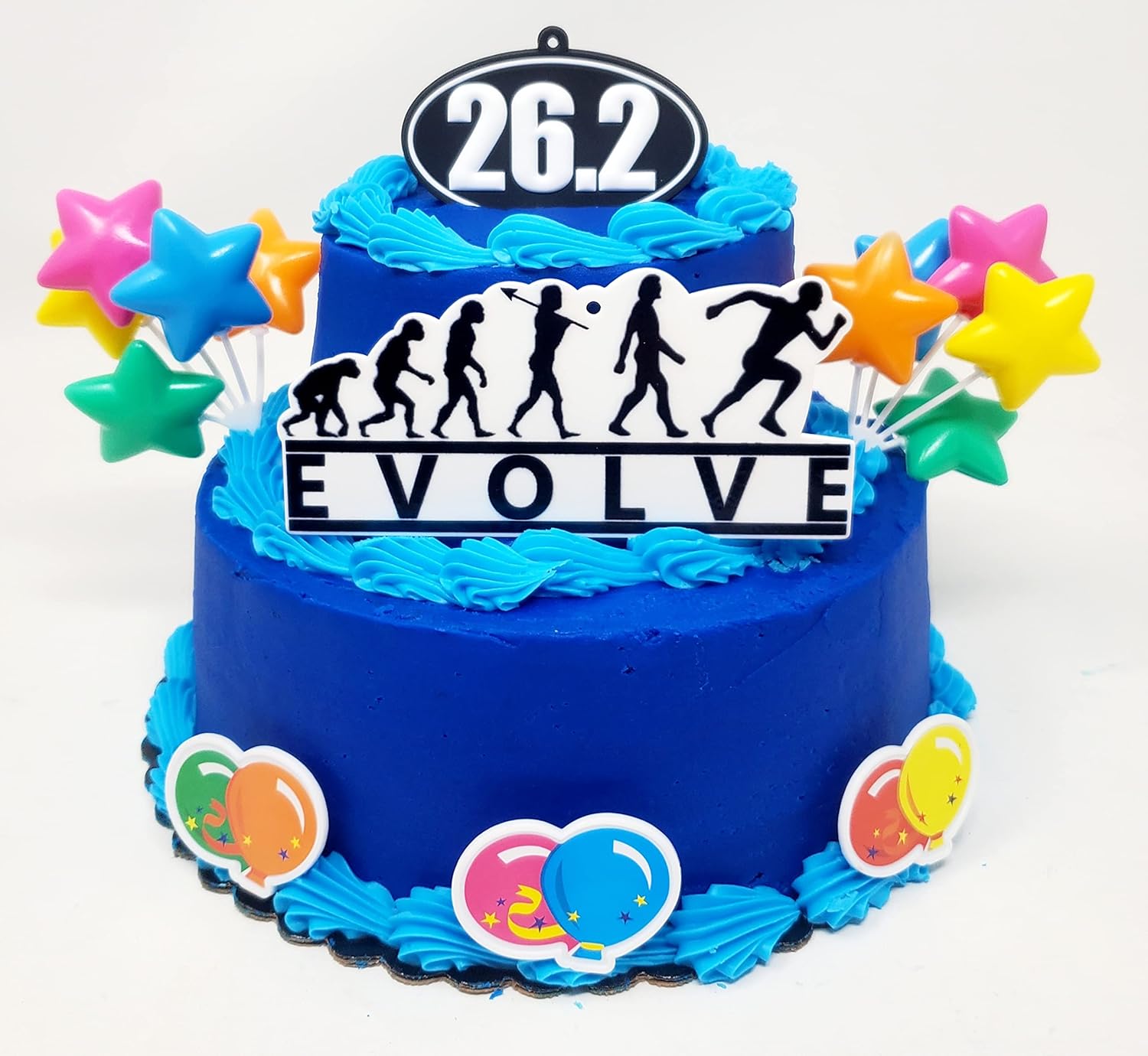 Marathon Running Themed 7 Piece Celebration Cake Topper Set (Unique ...