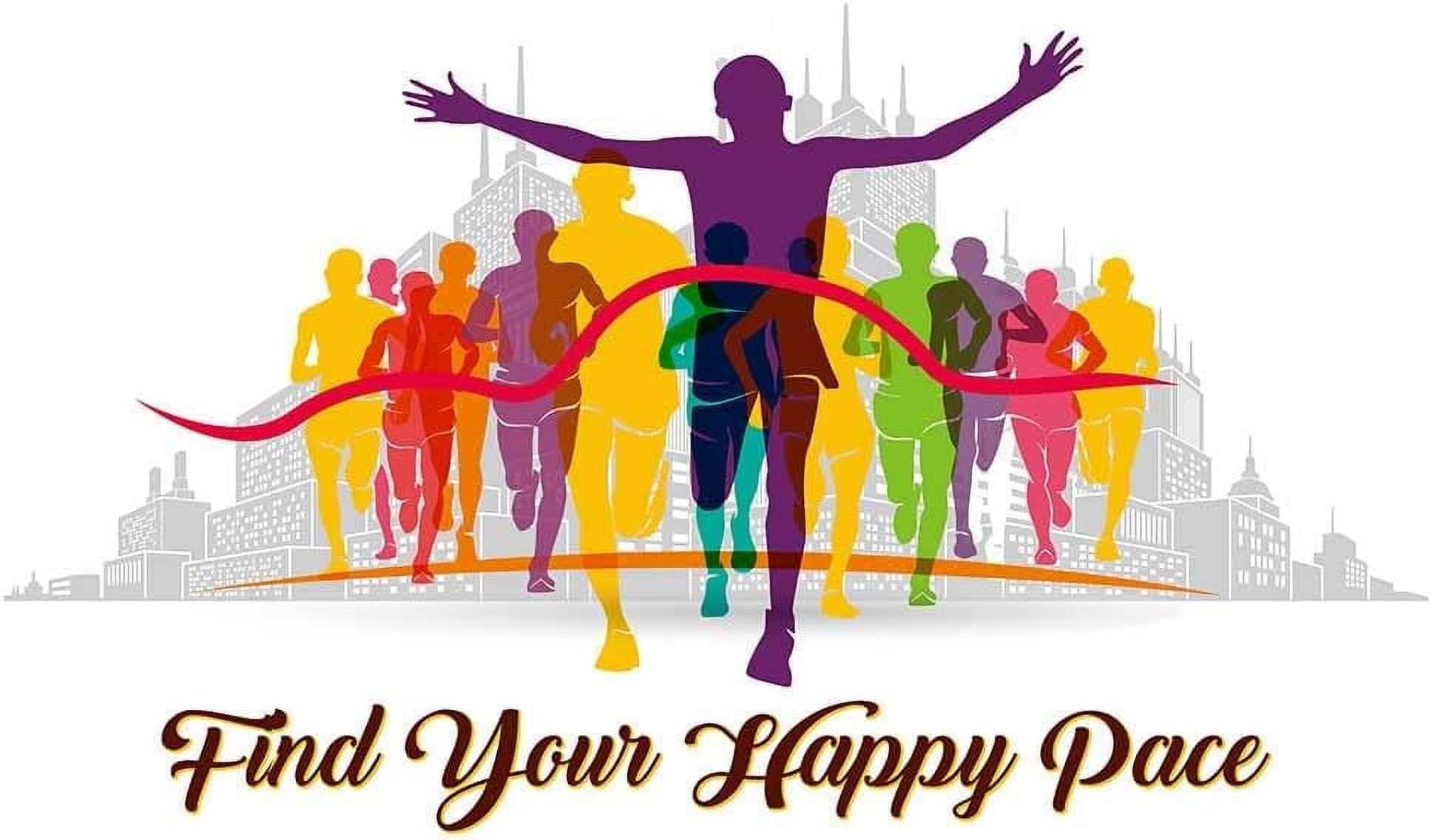 Marathon Season "Find Your Happy Pace" Sports Running Party Banner ...