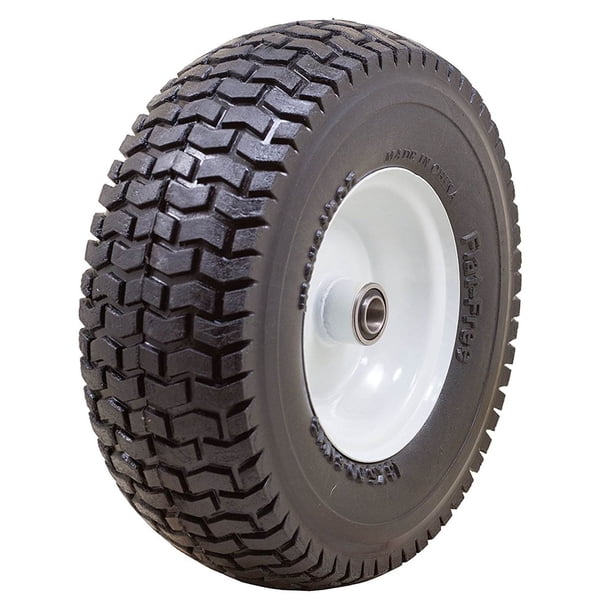 Marathon Tire 13 x 5-6, 3 Inch Hub Flat Free Turf Tread Riding Lawn ...
