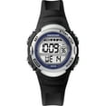 Marathon by Timex Women's Digital Mid-Size Black/Purple Watch, Resin ...