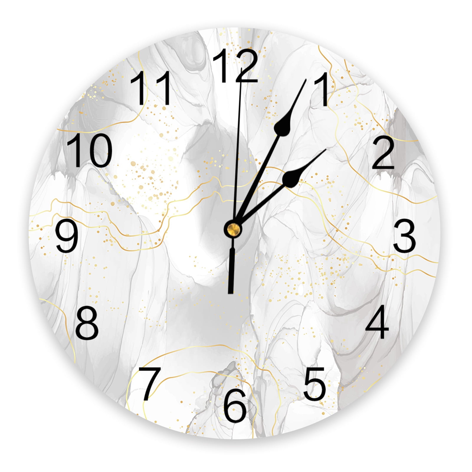 Marbl Simple Gradient Yellow Bedroom Wall Clock Large Modern Kitchen ...
