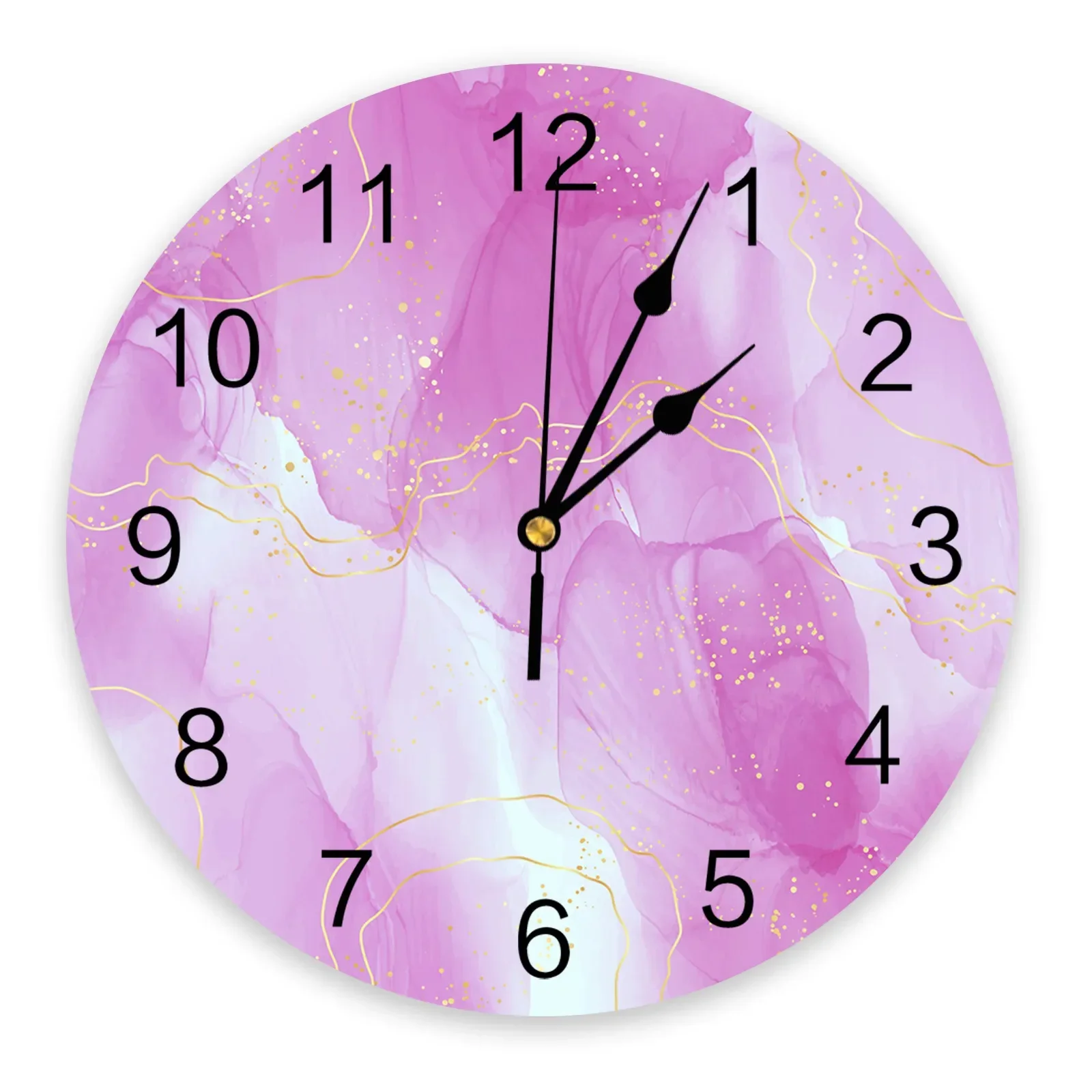 Marble Abstract Blue Design Wall Clocks Silent Home Cafe Office Wall ...