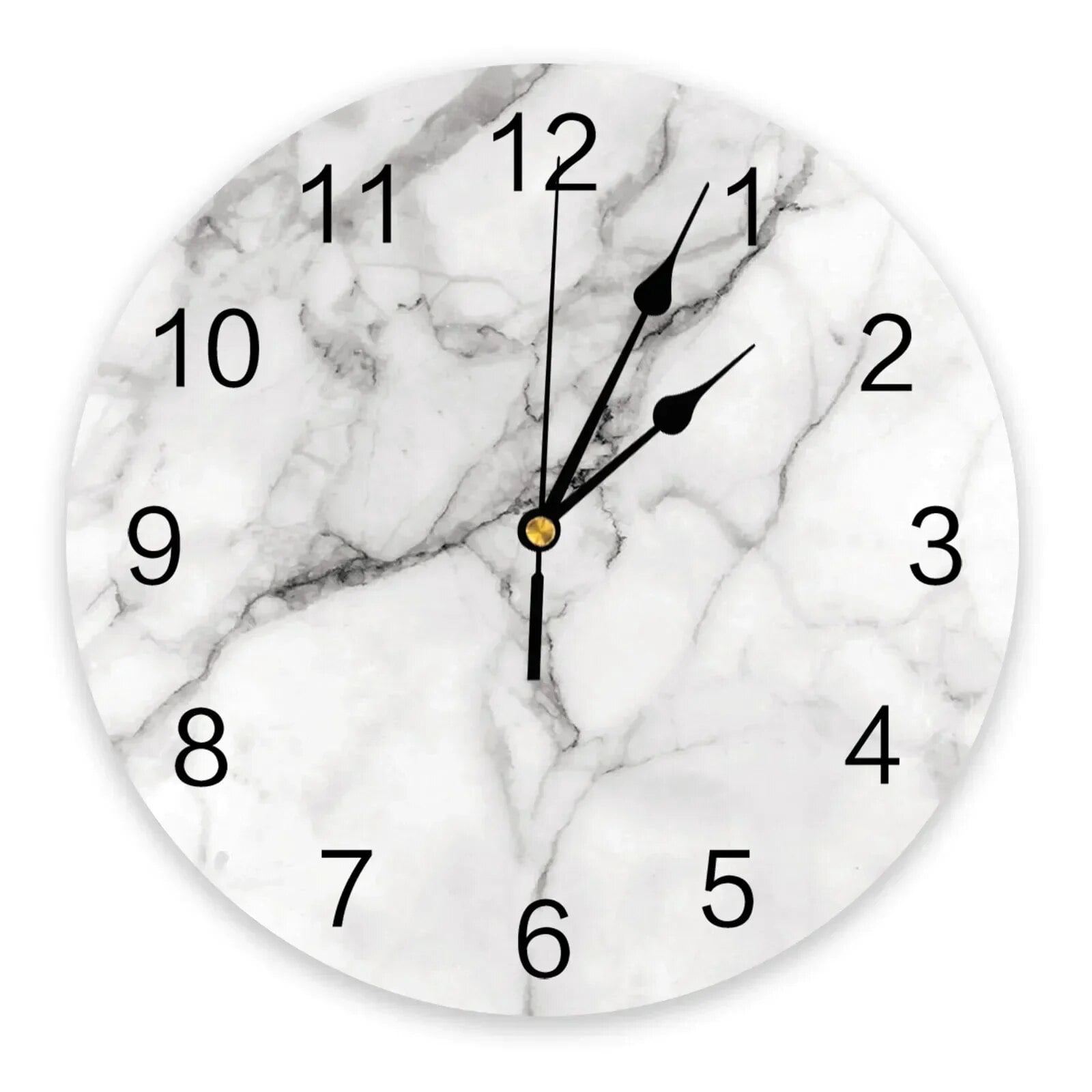 Marble Abstract Blue Design Wall Clocks Silent Home Cafe Office Wall ...