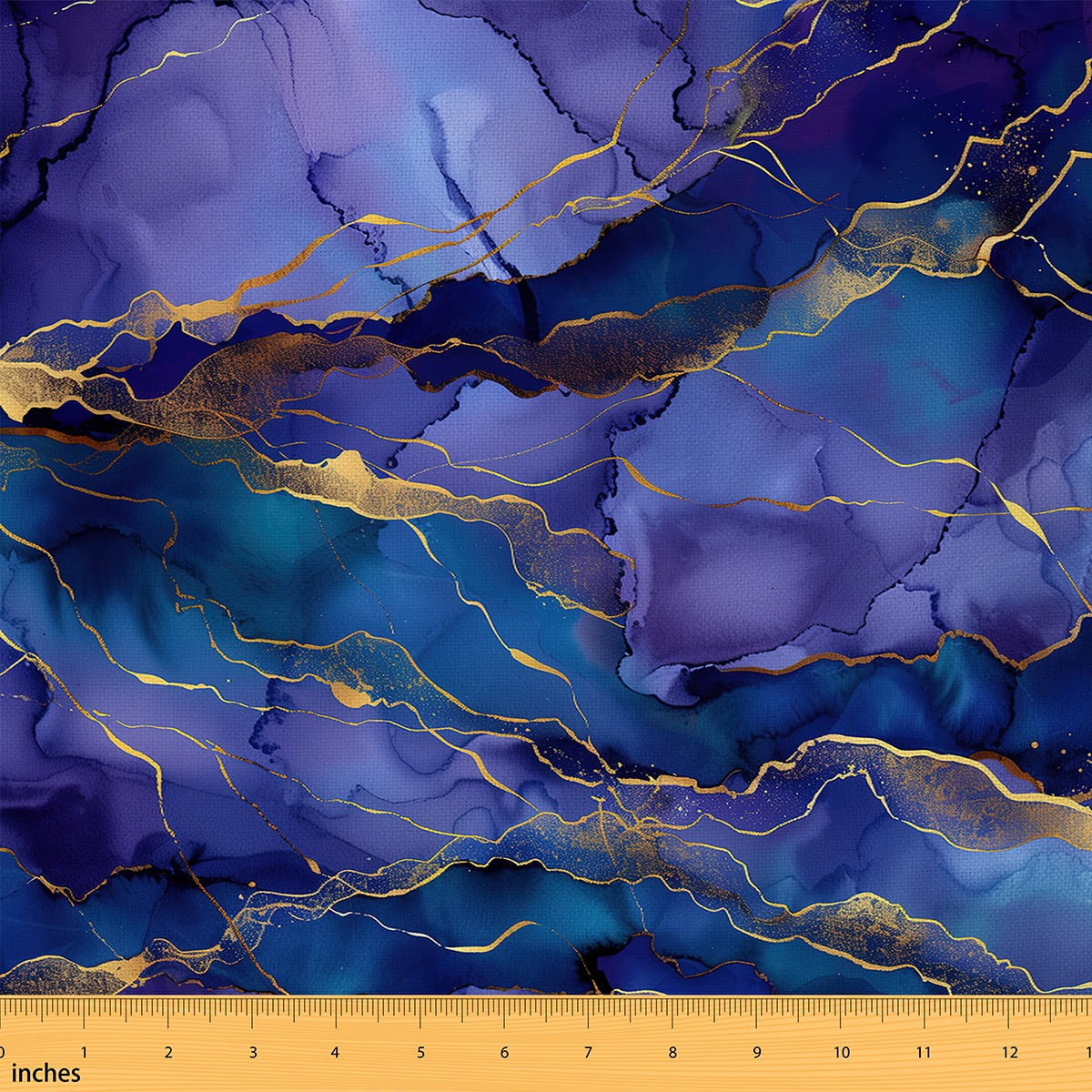 Marble Abstract Fabric By The Yard,Blue Purple Ombre Upholstery Fabric ...