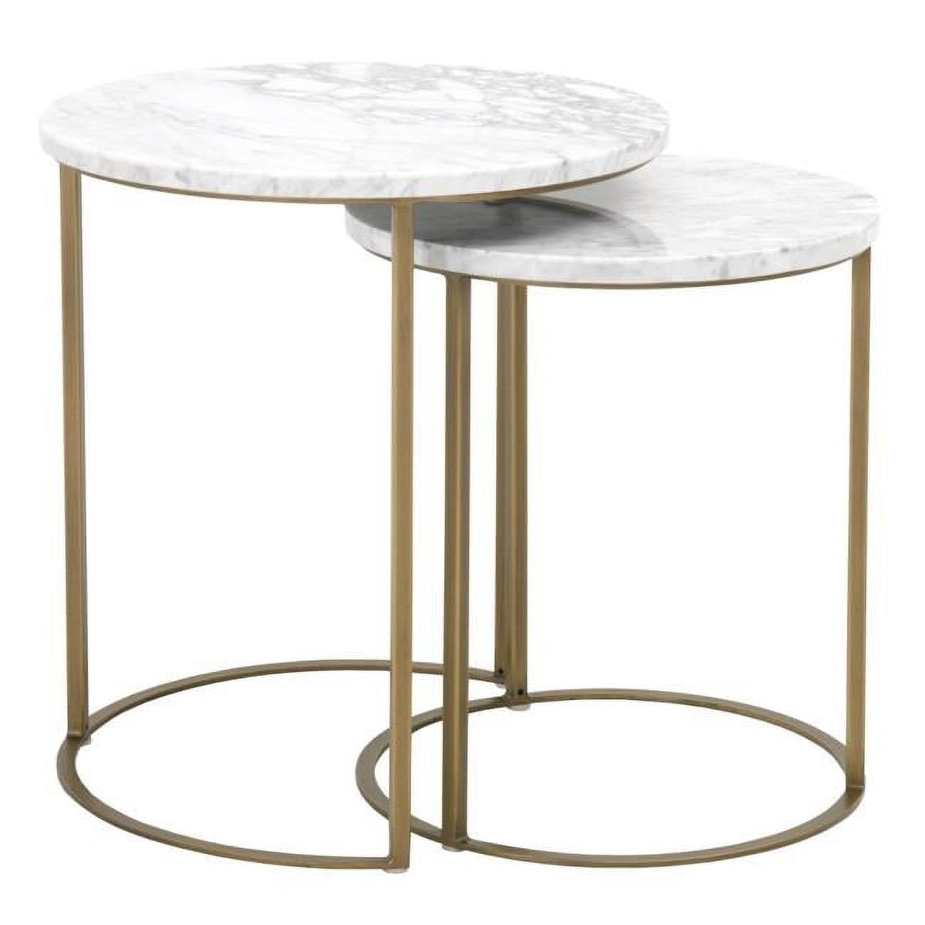 Marble Accent Tables, Gold - Set of 2 - Walmart.com