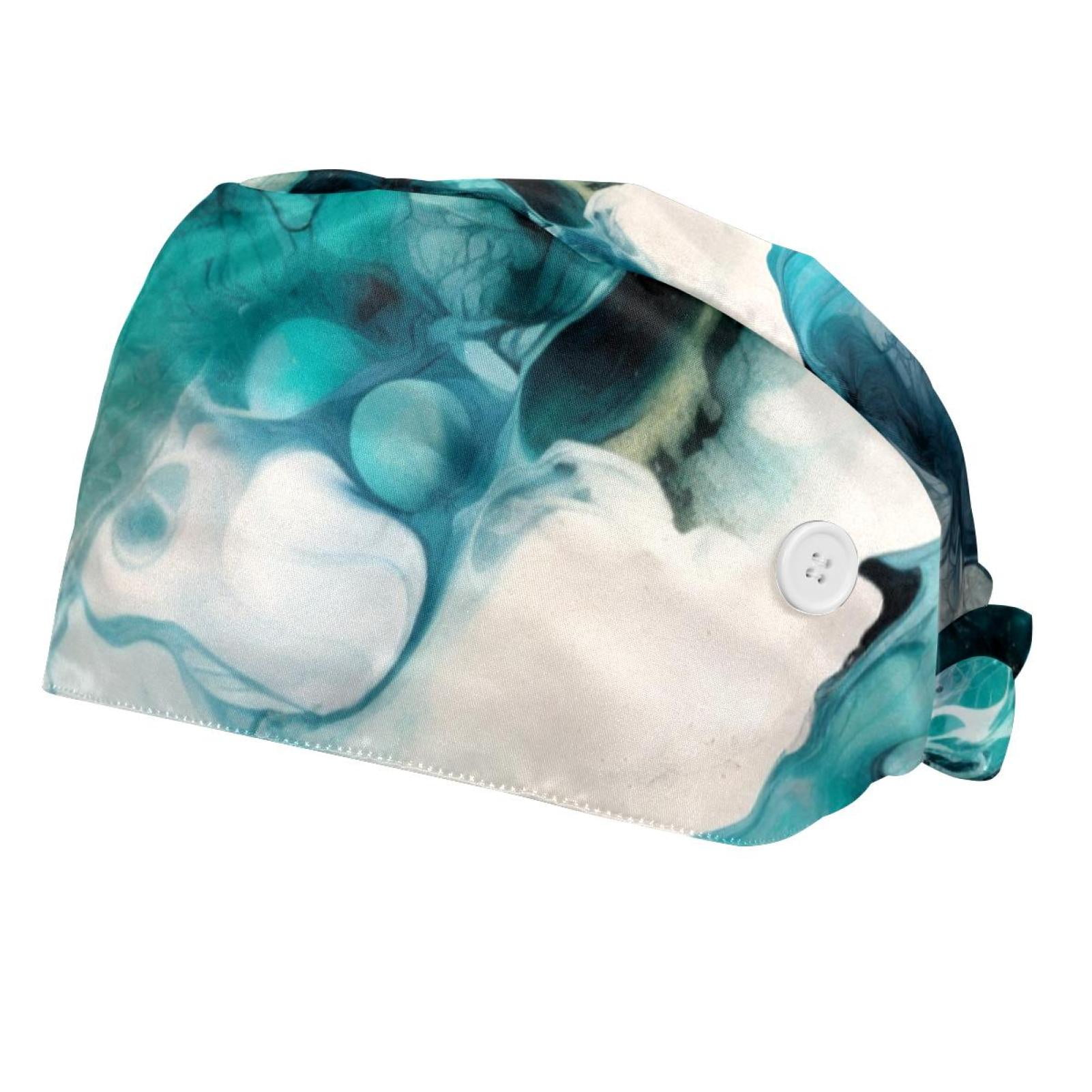 Marble Adjustable Working Caps, Working Caps for Women Men,2 Packs ...