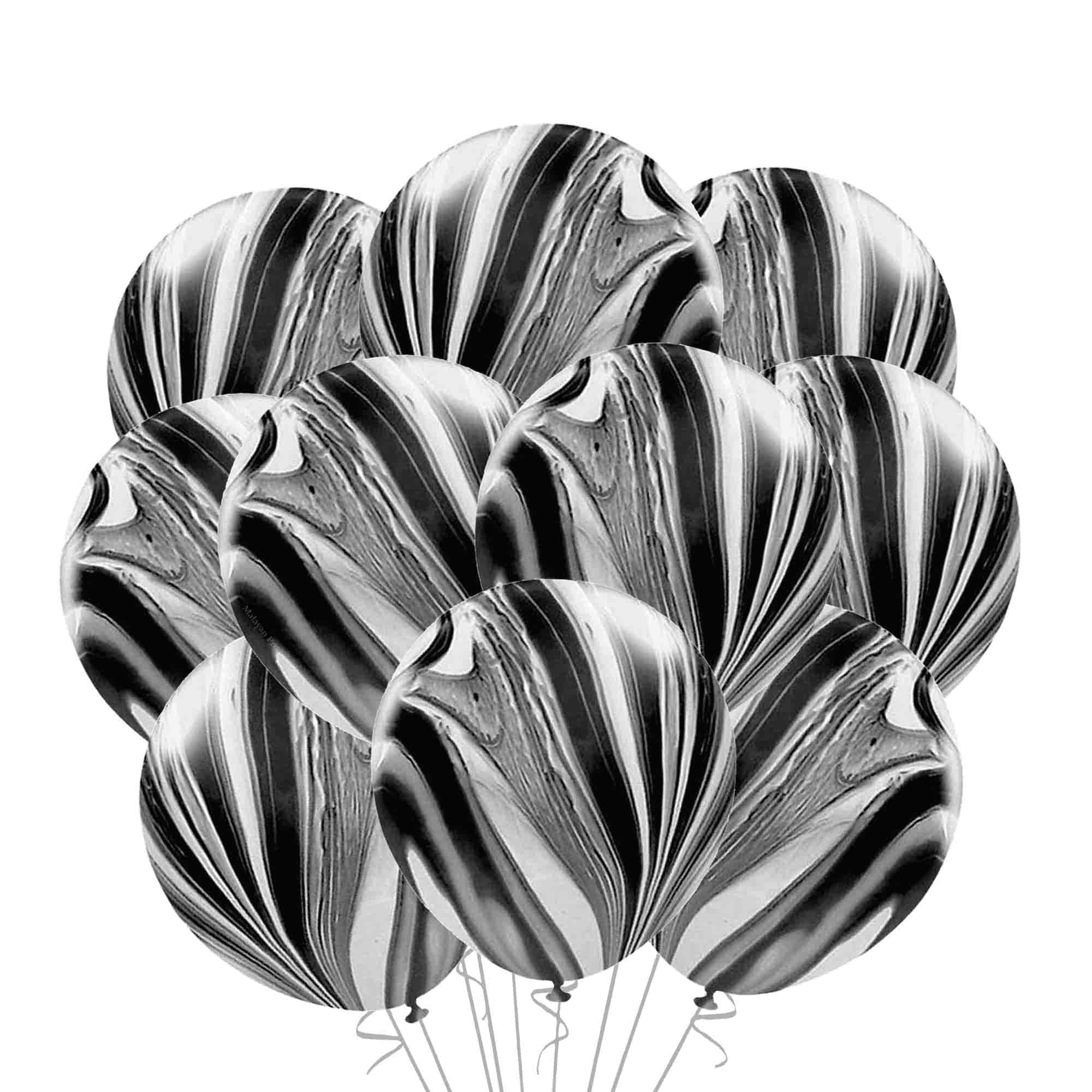 Marble Balloons Latex 12 MMF7 Count, Marble Swirl Balloons for Wedding ...