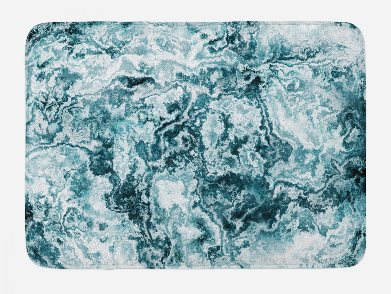 Marble Bath Mat, Abstract Rock Texture Modern Stylized Retro Splashes ...