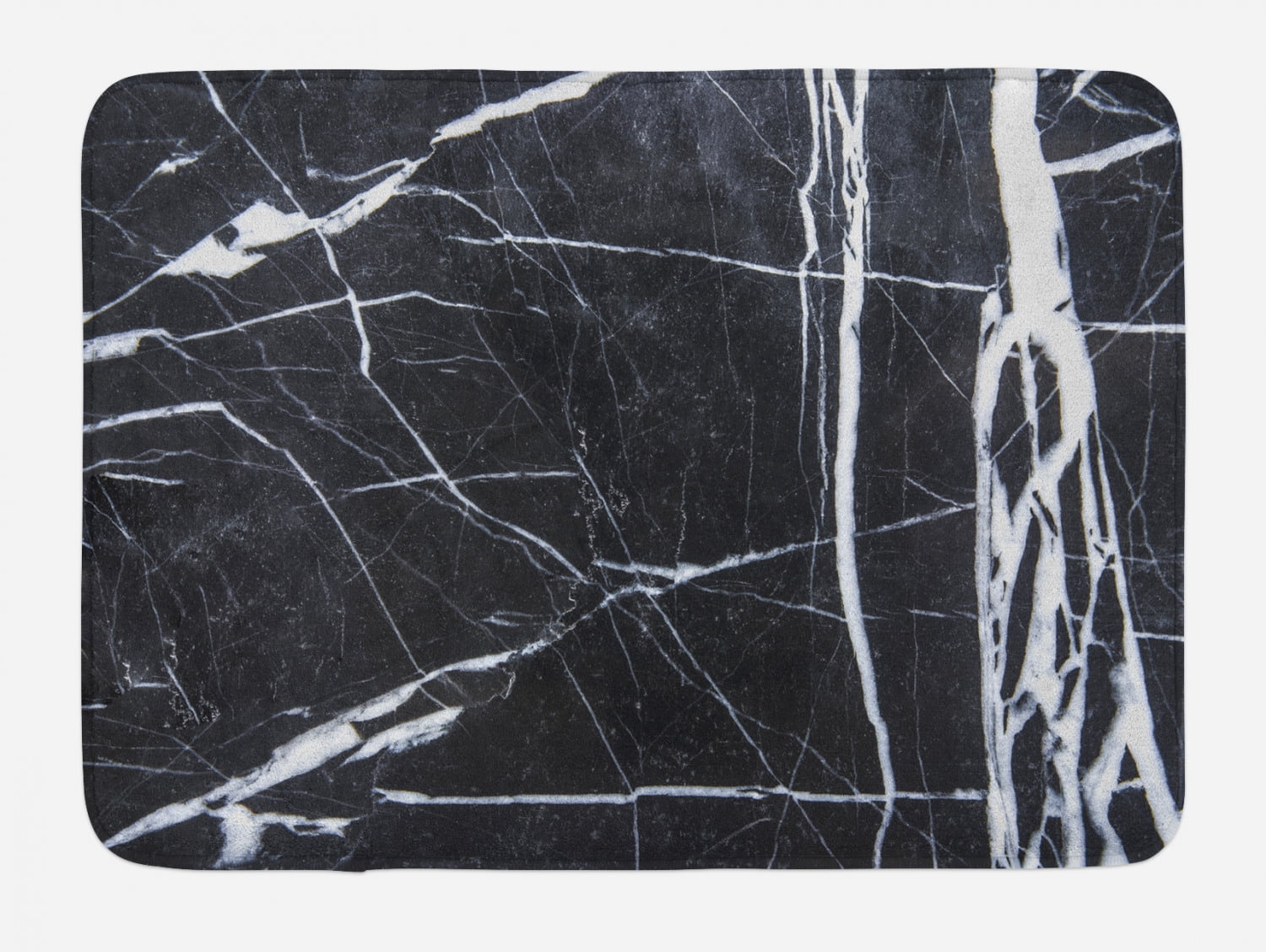 Marble Bath Mat, Grunge Natural Gemstone Nostalgic Marbling ...