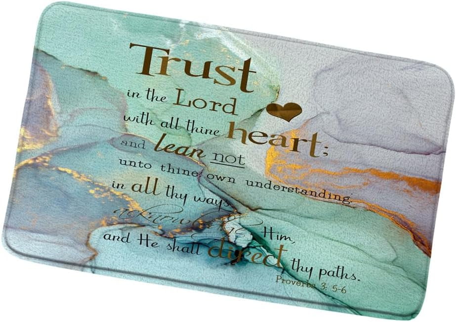 Marble Bath Mat Inspirational Quotes Bathroom Rugs Motivational Word ...