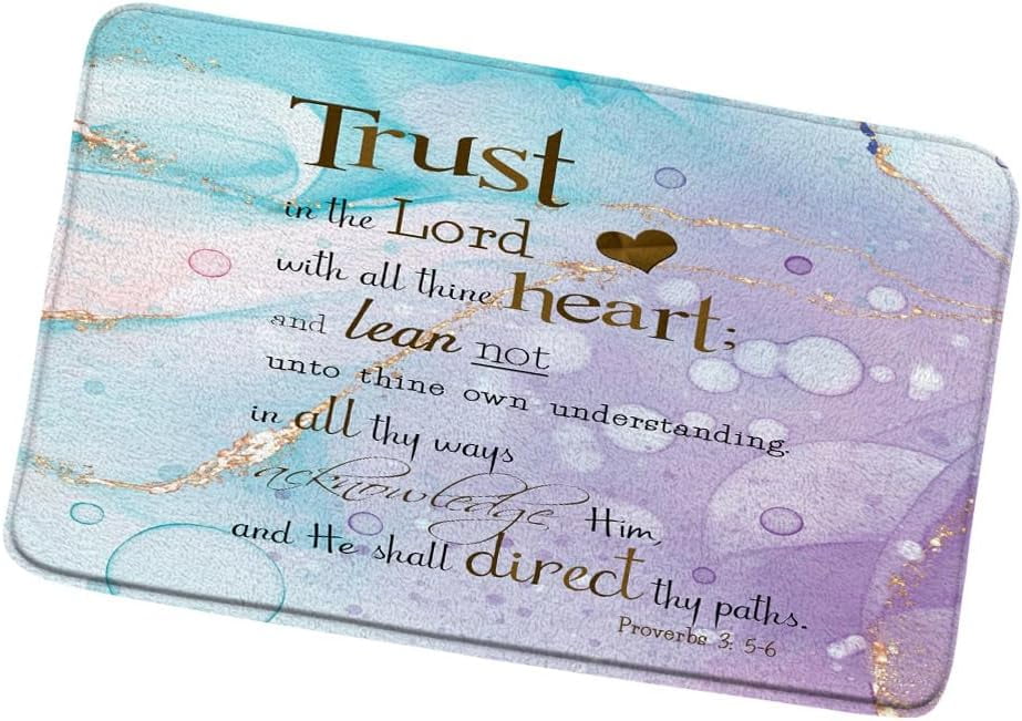 Marble Bath Mat Inspirational Quotes Bathroom Rugs Motivational Word ...