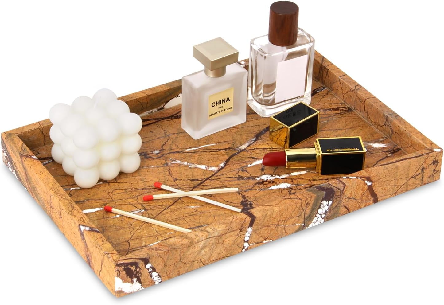 Marble Bathroom Vanity Tray, Natural Luxury Vanity Home Kitchen ...