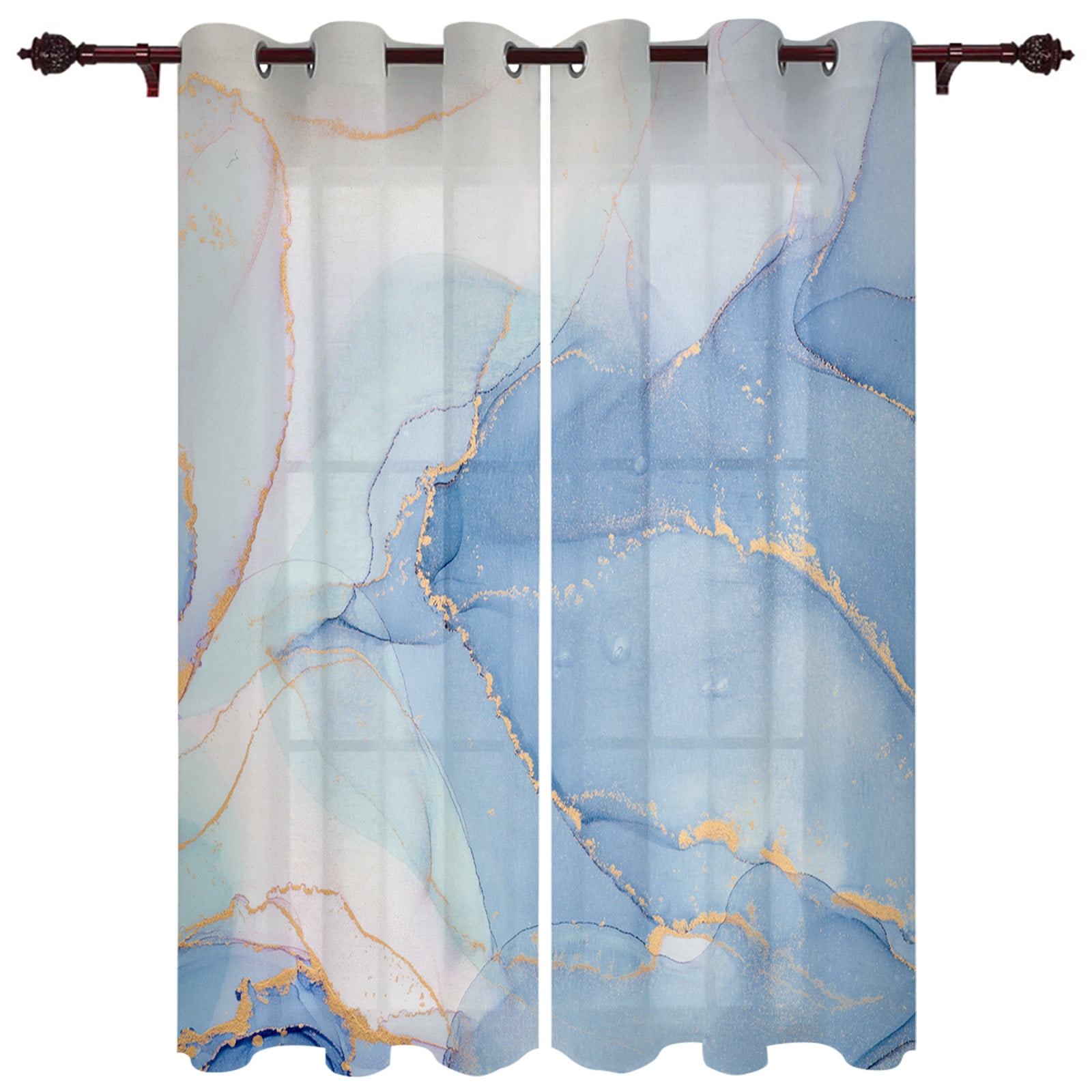 Marble Black Cracks Indoor Bedroom Kitchen Outdoor Curtains For Living ...