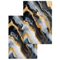 Marble Black Golden Kitchen Dish Towels for Drying Dishes Set of 2 ...