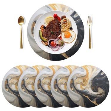 Walmart Gold Vinyl Placemats, Set of 4, Non-Slip, Washable, Heat ...