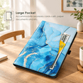 Marble Blue Universal 9-11 Inch Folio Tablet Case with Stand and Hand ...