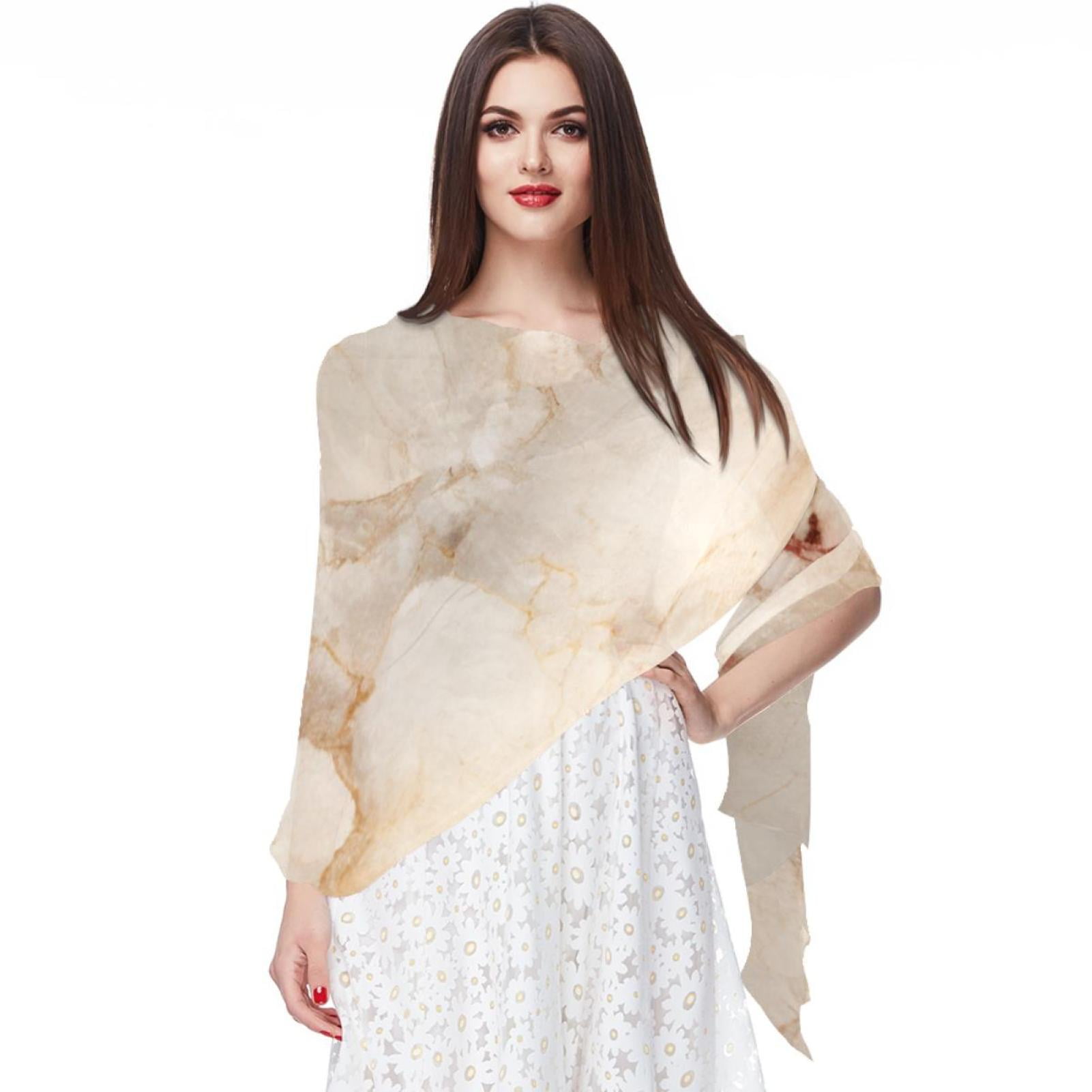 Marble Chiffon Head Scarf for Women - Translucent, Light, Breathable ...