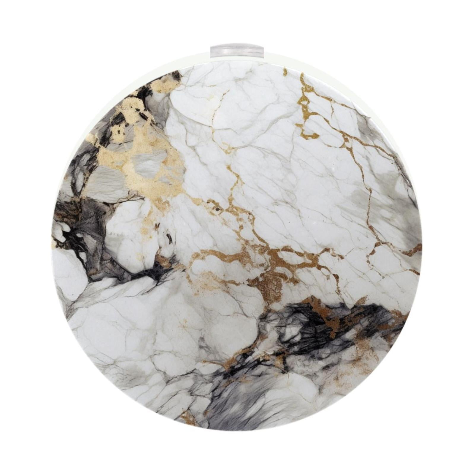 Marble Circular Night Lights - 2 Pack Small LED Light, Room Lights with ...