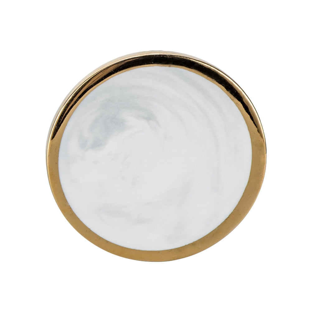 Marble Coasters for Drinks - Set of 4 Ceramic Coasters for Tea and ...