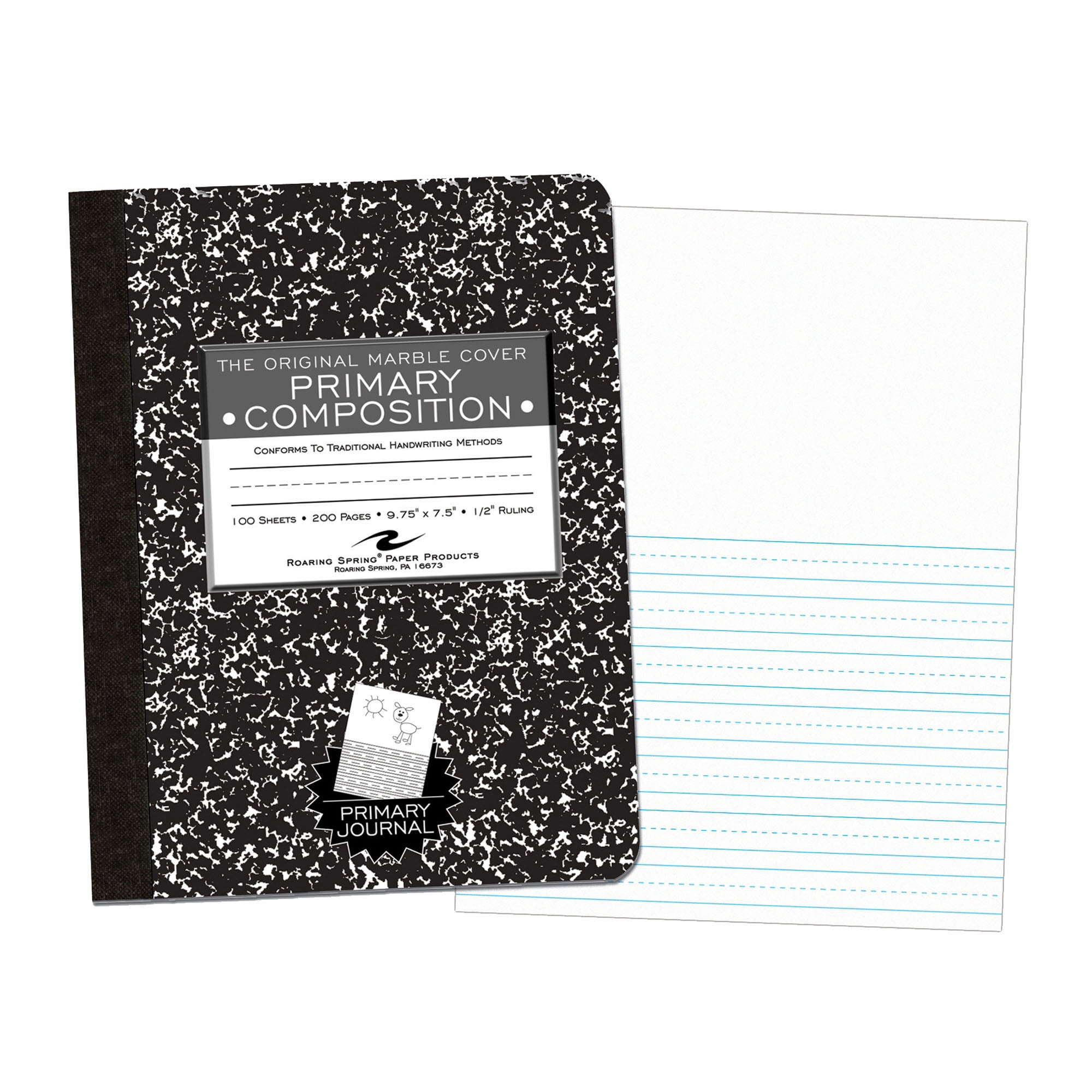 Marble Composition Book, Picture Story Ruled, Pack of 6 - Walmart.com